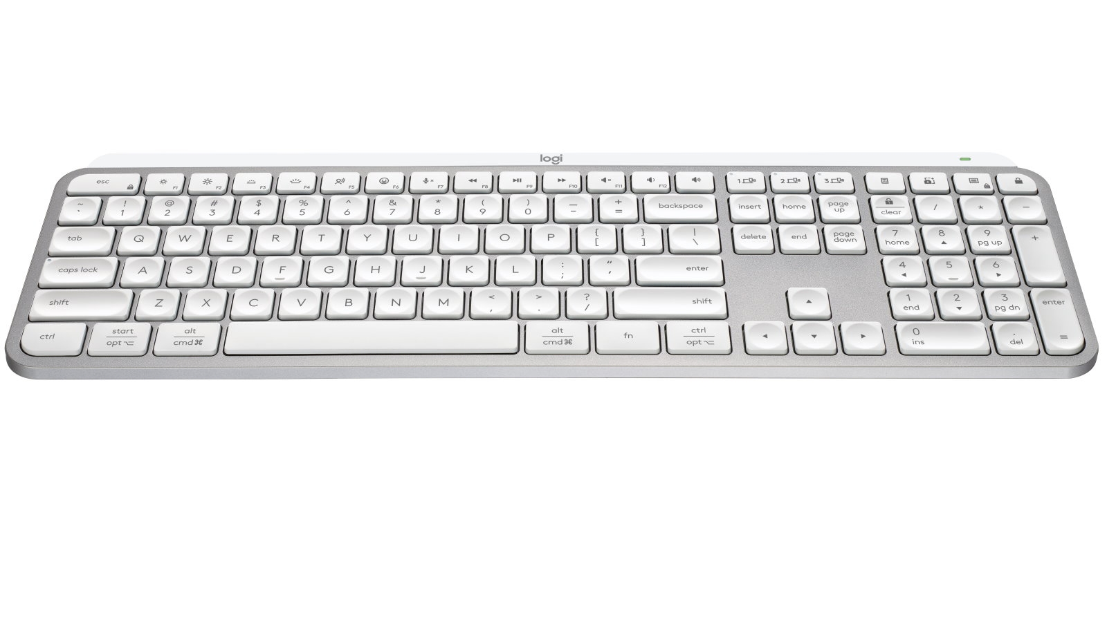 Logitech MX Keys S Advanced Wireless Illuminated Keyboard - Pale Grey ...
