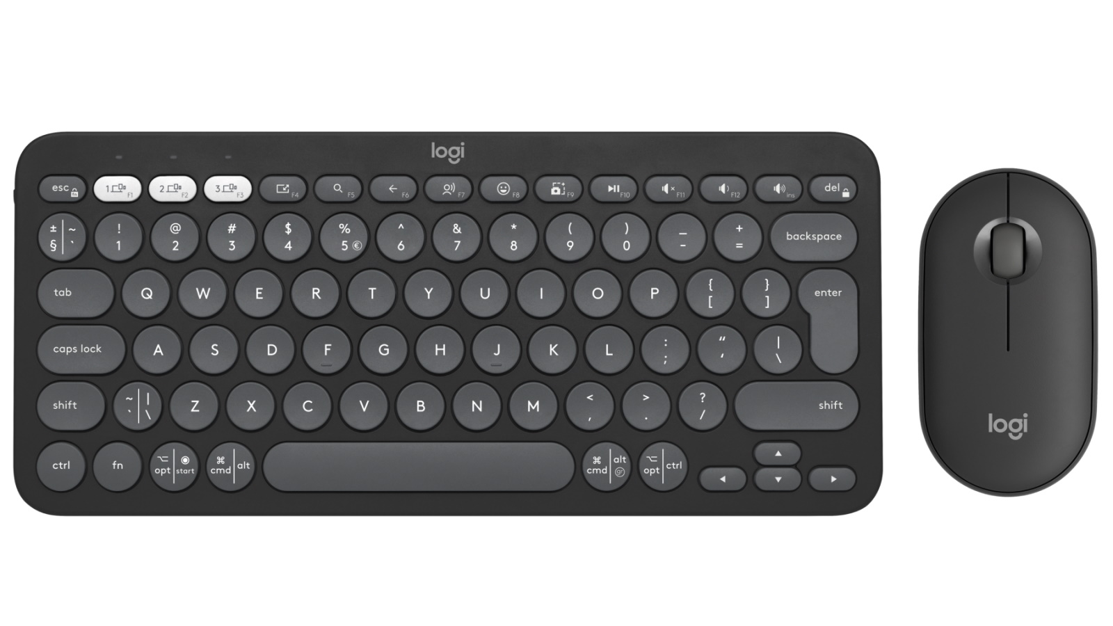 Logitech Pebble 2 Combo - Tonal Graphite | Harvey Norman