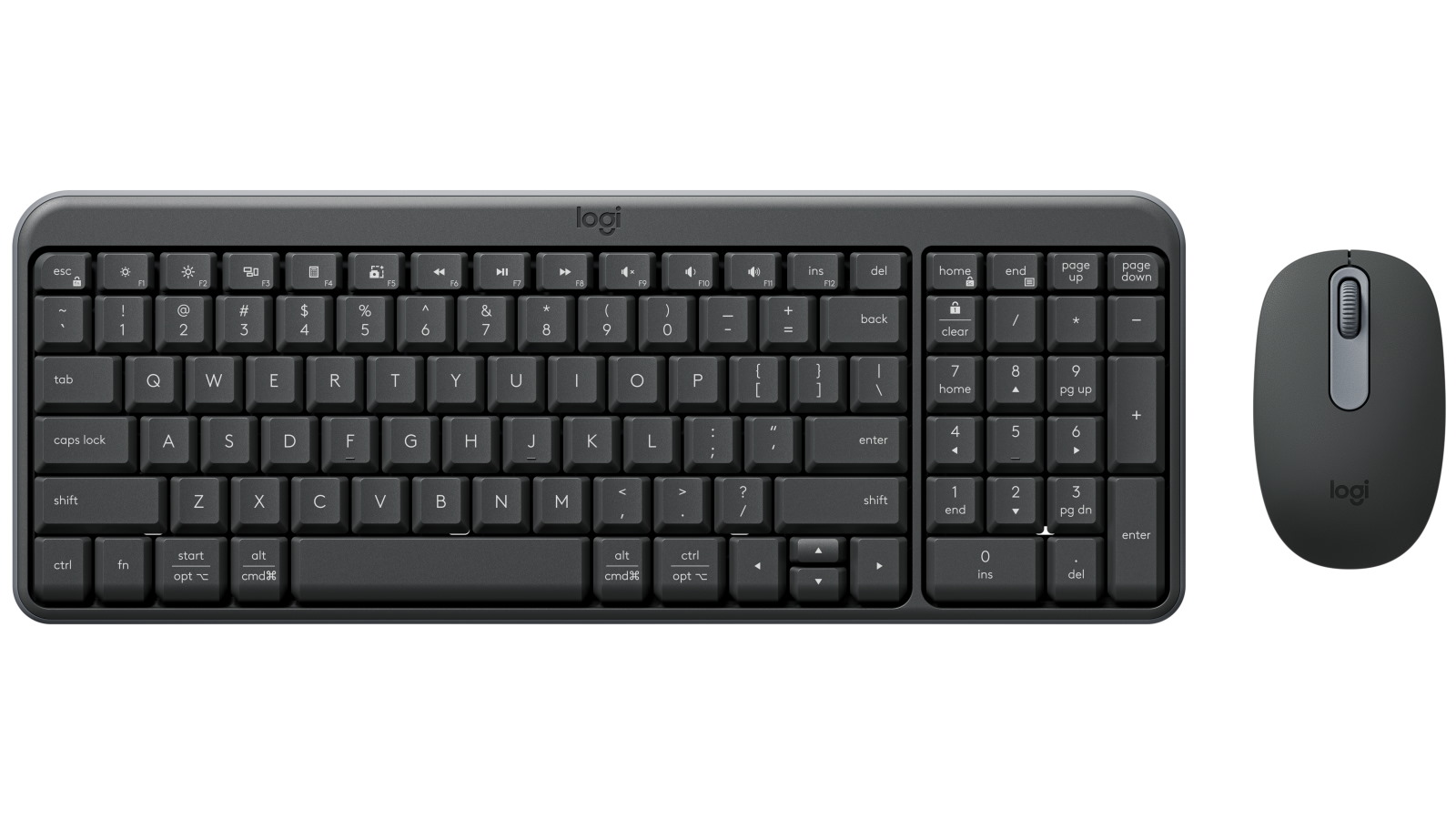 Logitech MK250 Bluetooth Wireless Keyboard Mouse Combo - Graphite ...