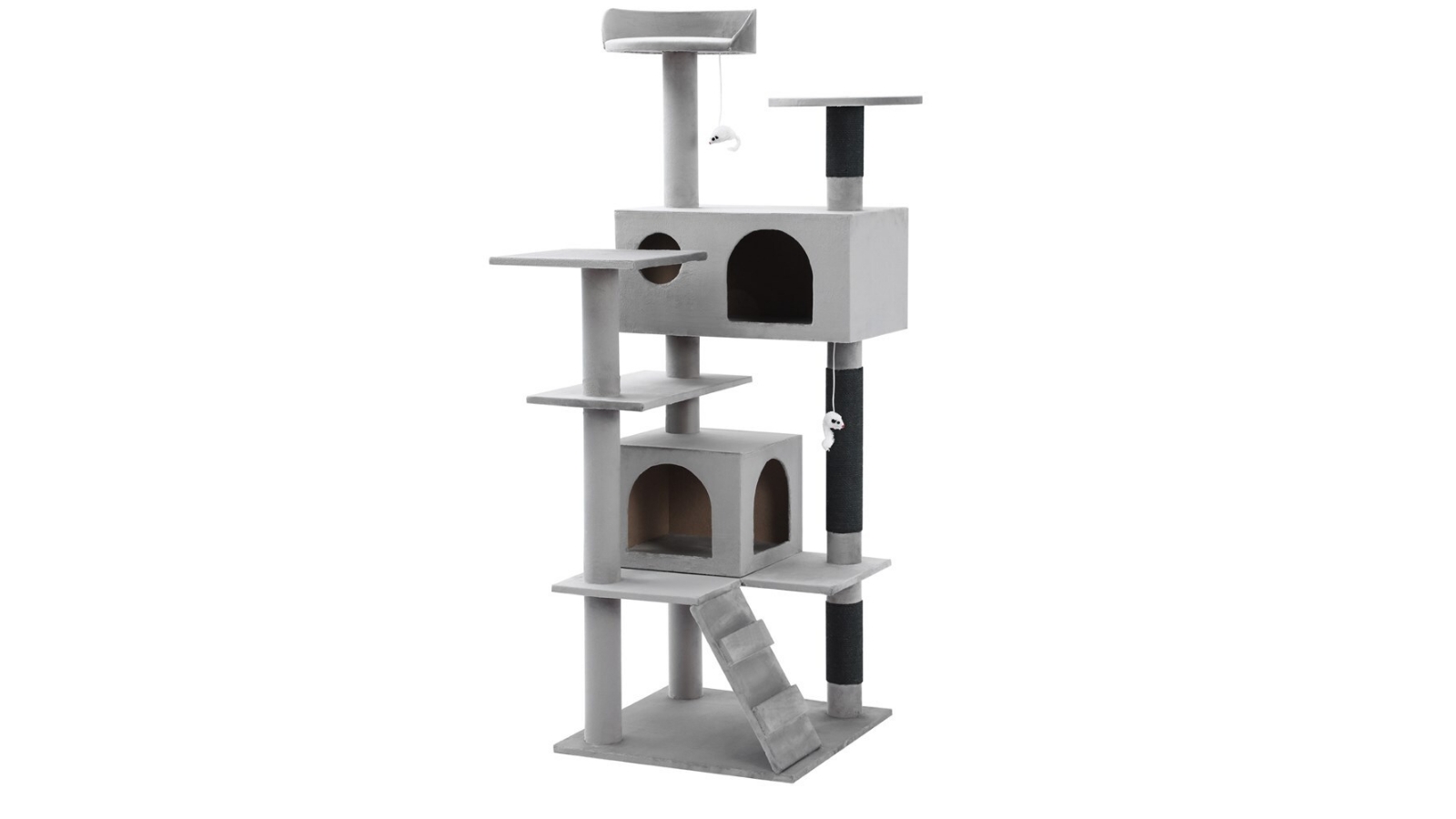 Paws and Claws Hamilton Cat House - Silver/Grey | Harvey Norman