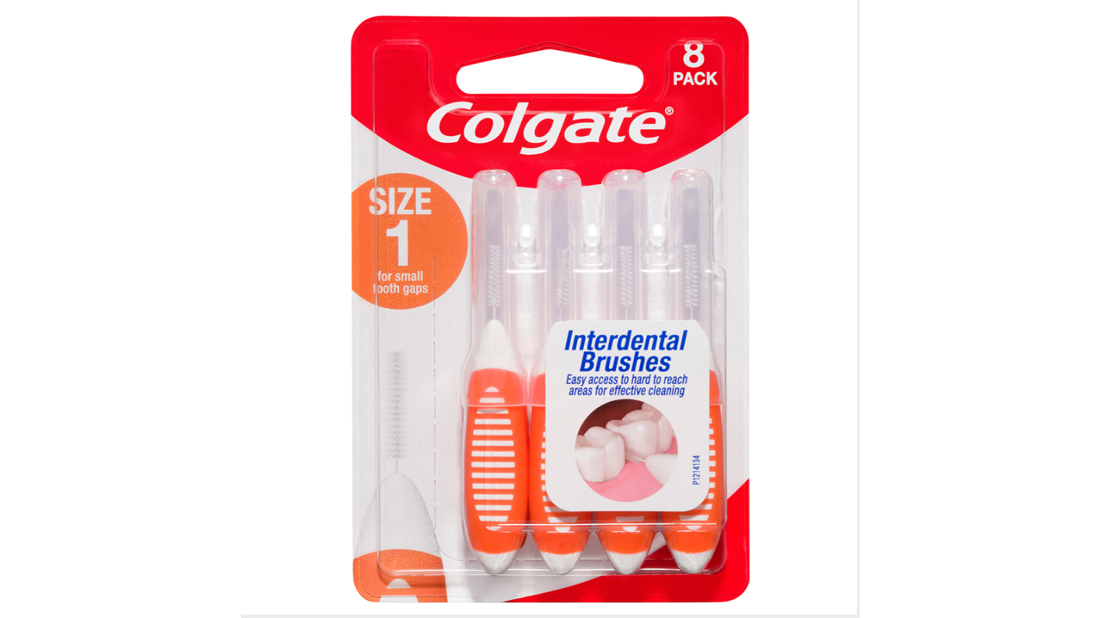 Colgate 8 Piece Interdental Brush Floss - Size 1 | Harvey Norman