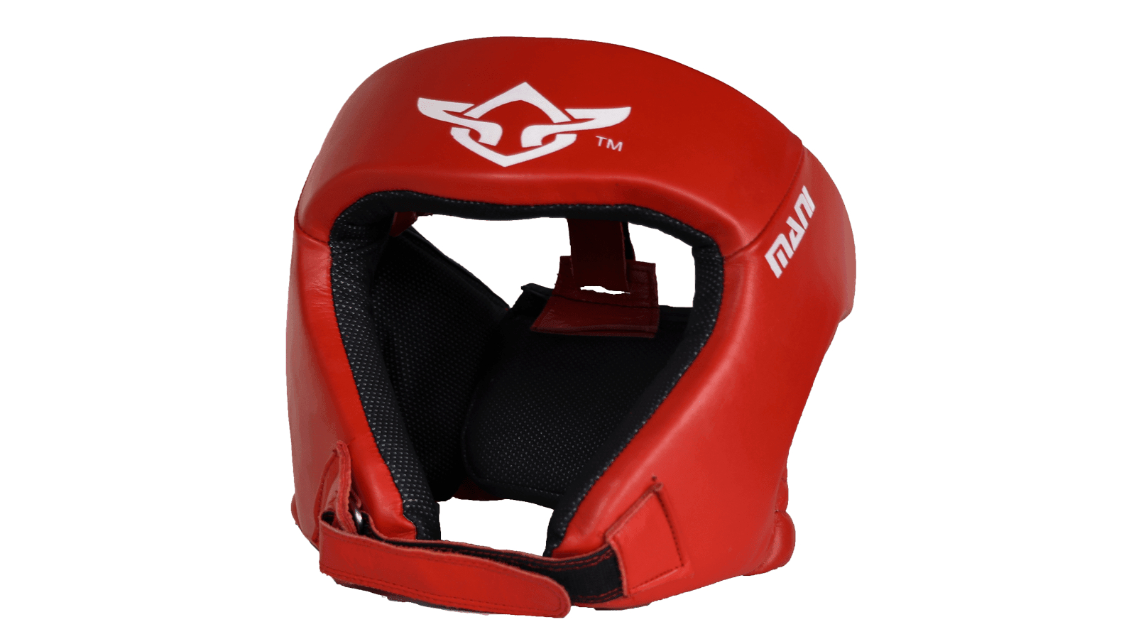 Mani Sports Leather Red Open Face Pre-Moulded Head Guard | Harvey Norman