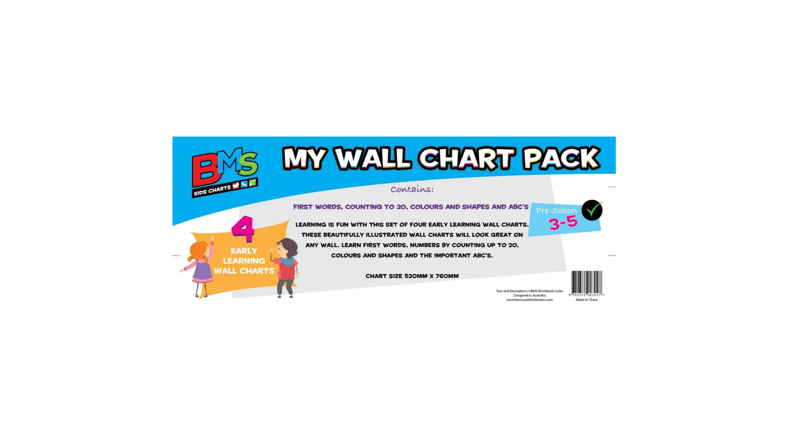 BMS My Wall Chart Preschool Pack | Harvey Norman