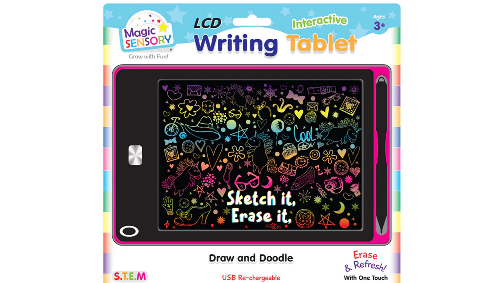 Magic Sensory Pink LCD Writing Tablet | Harvey Norman