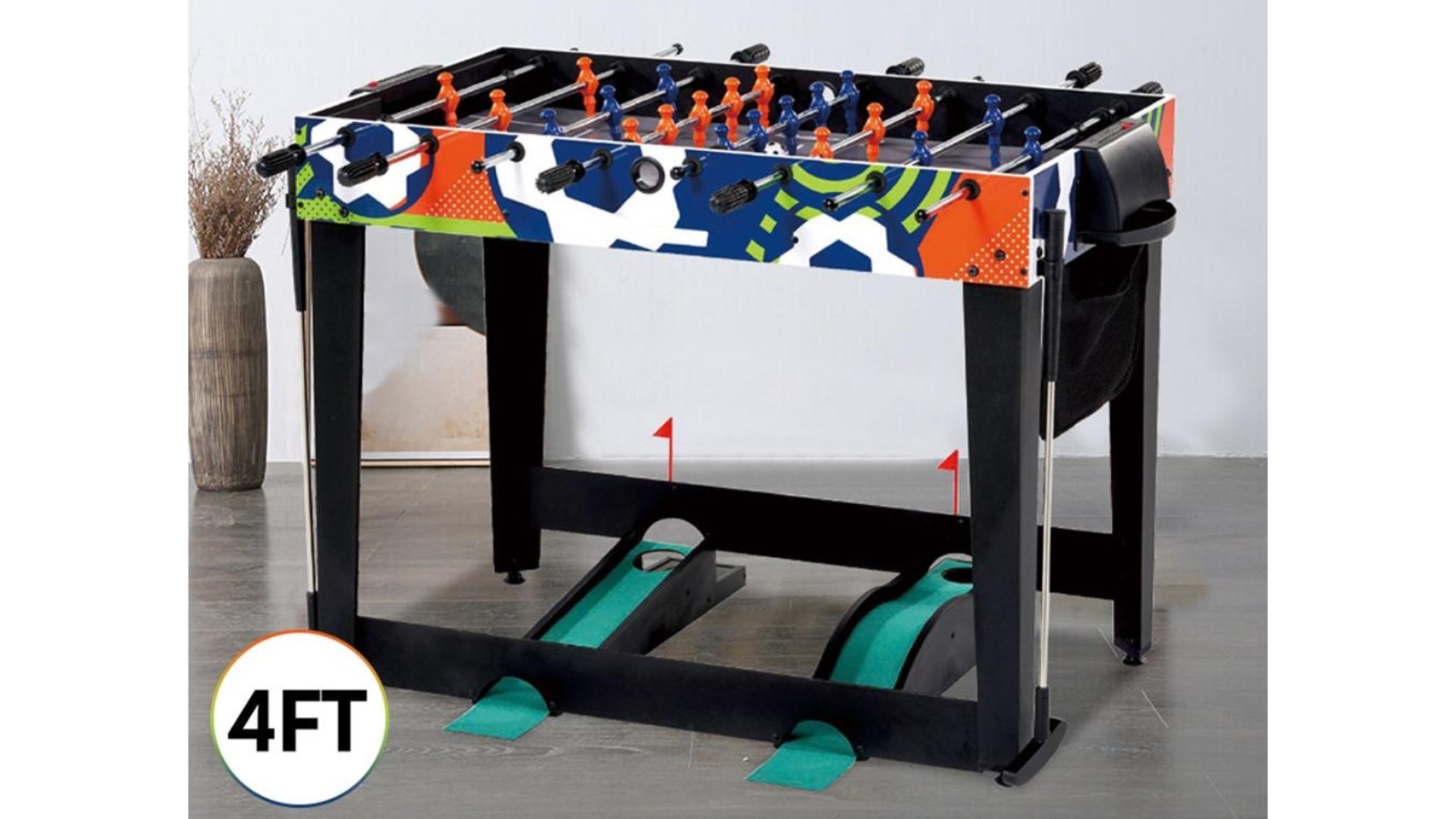 T and R Sports 4-in-1 Foosball Soccer Table - Black | Harvey Norman
