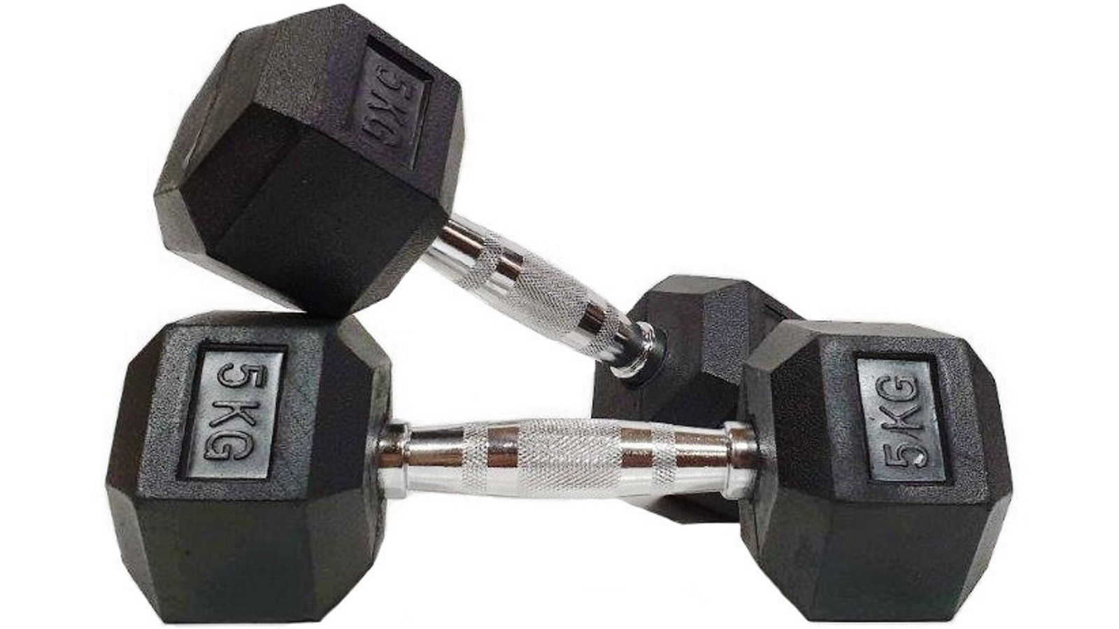 Morgan Rubber a Pair Hex Dumbbells - 5kg | Harvey Norman