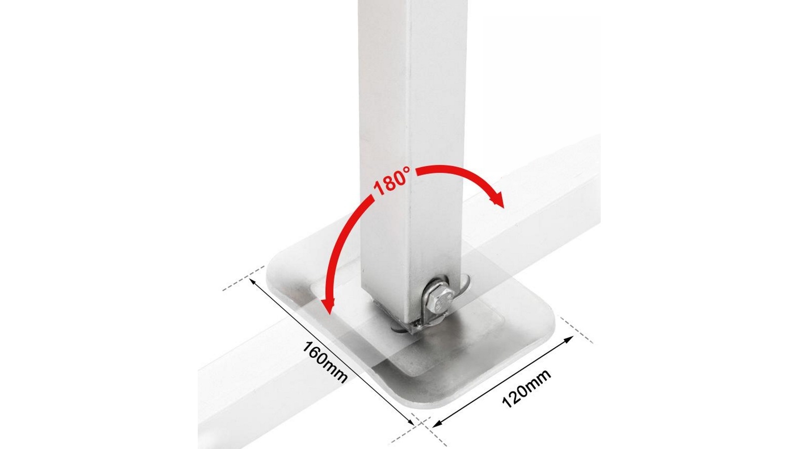 San Hima 2x 40cm Drop Down Corner Legs with Handle Steel Base 544.31kg ...