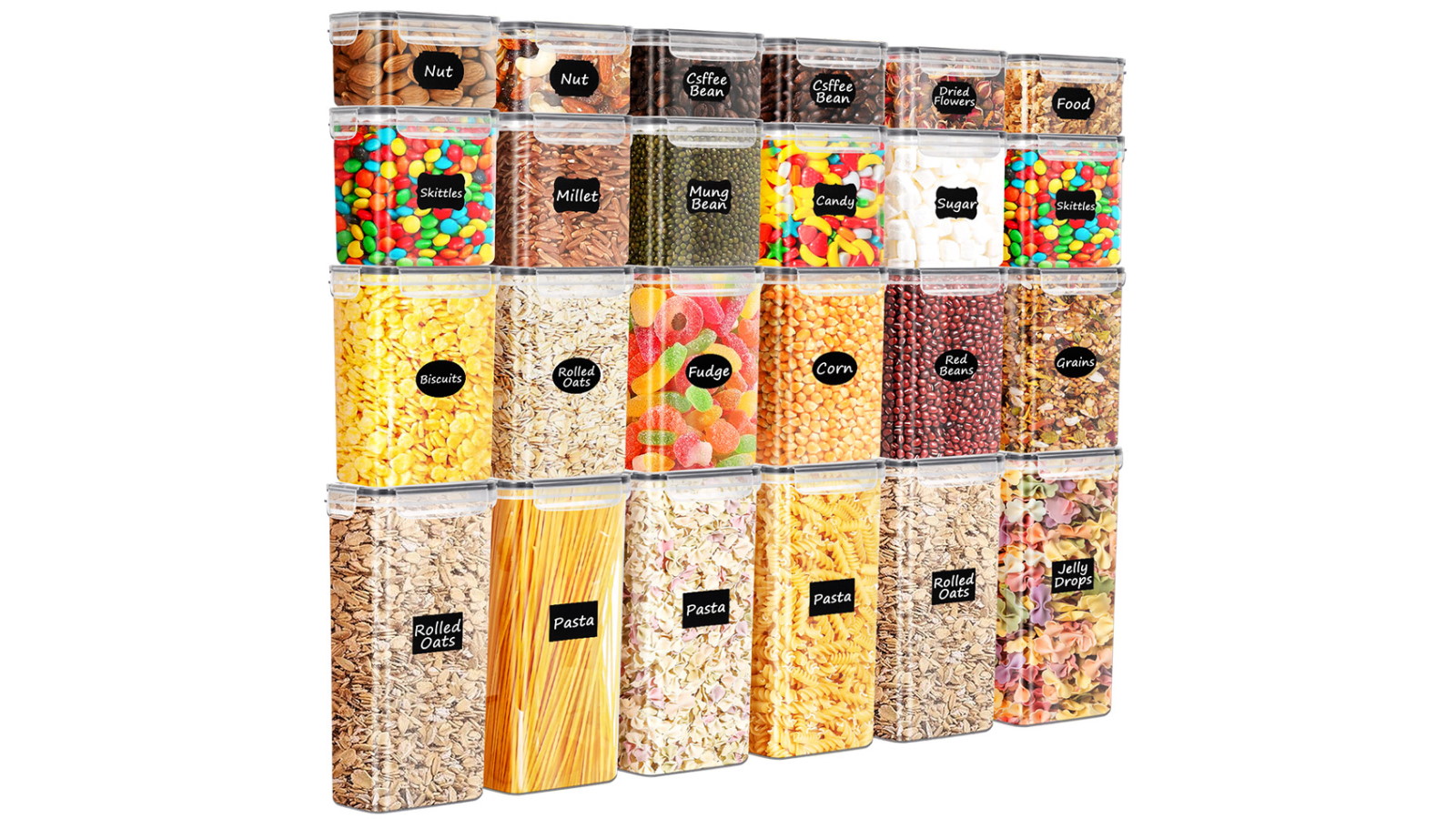 ZUNI Dry Food Canister with Lid - 24 Pack | Harvey Norman