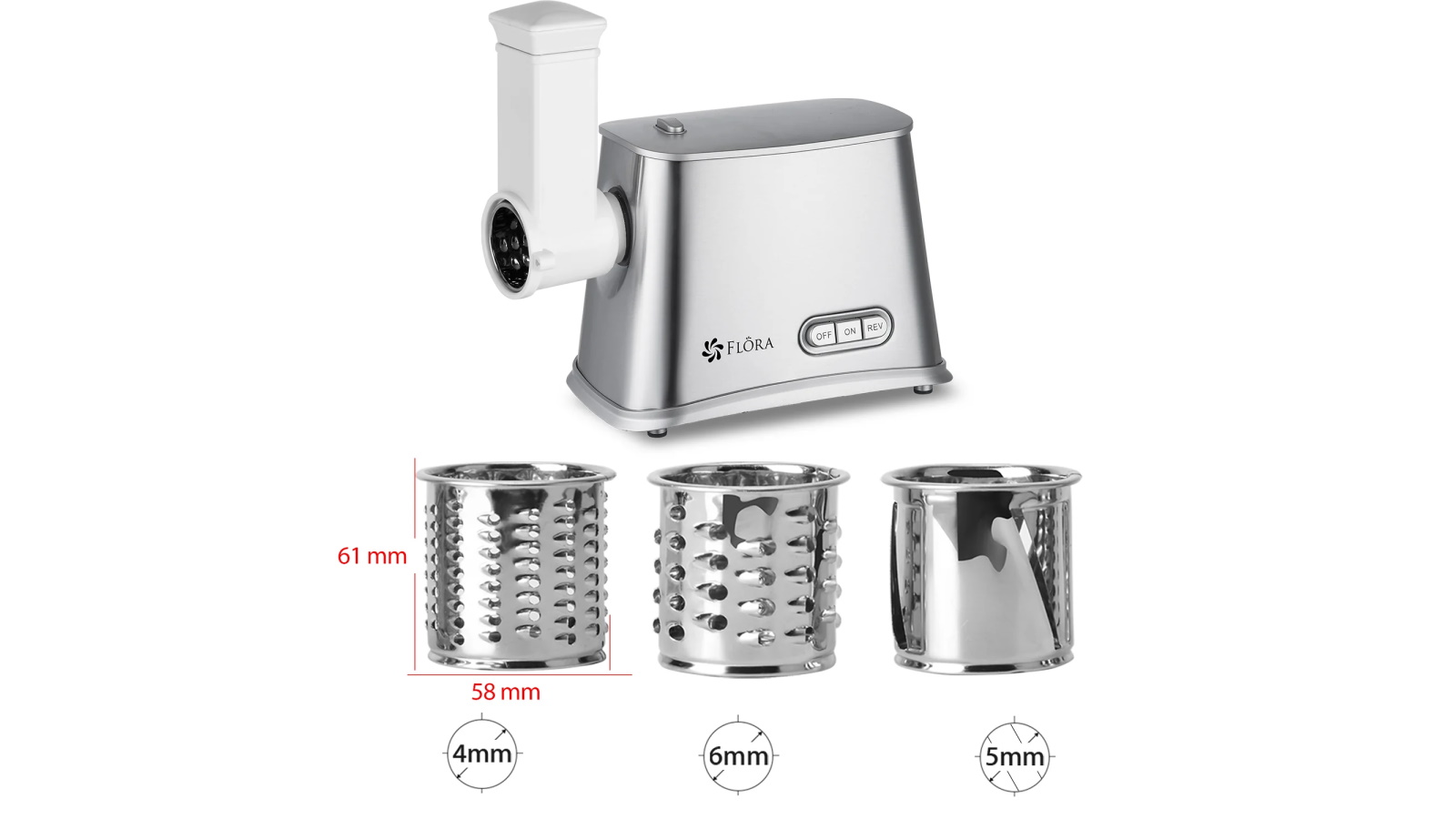 Flora MGM-GS550 3-in-1 Multi-Functional Electric Meat Mincer with ...
