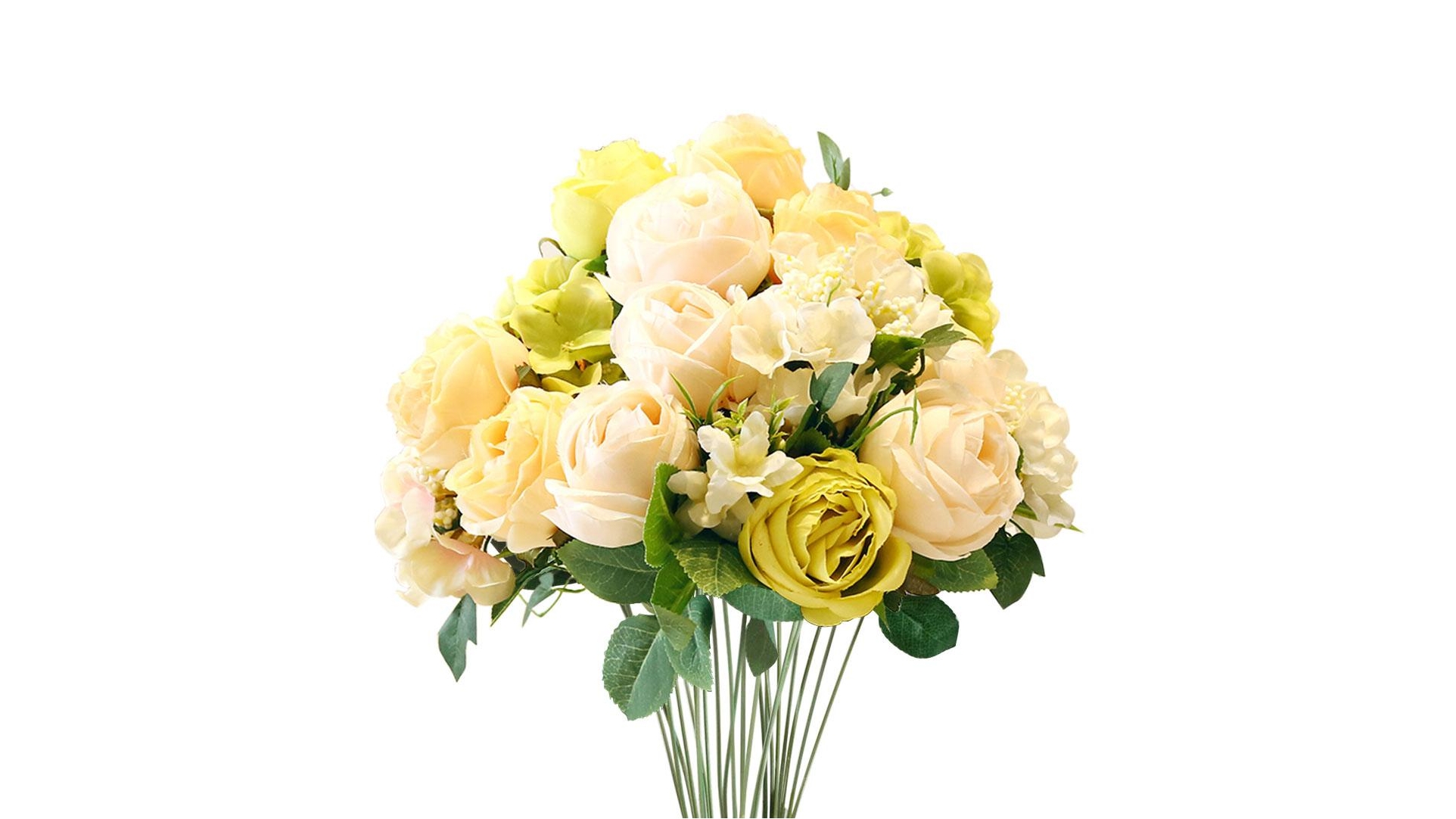 SOGA 15 Heads Artificial White Flower | Harvey Norman