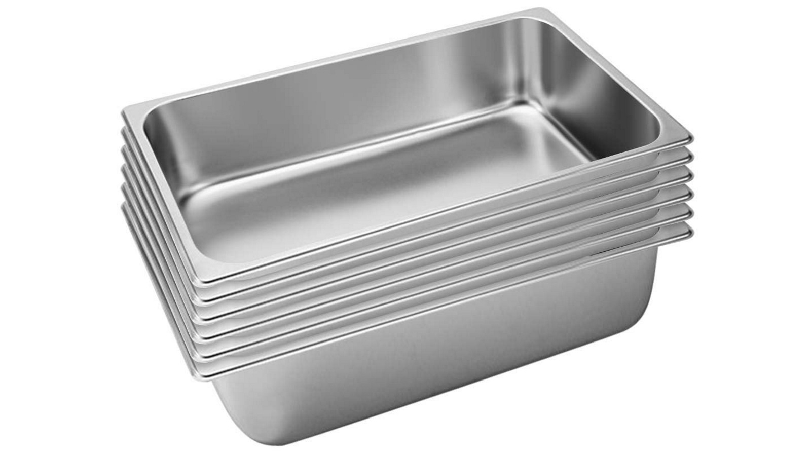 SOGA 6x Gastronorm GN Pan Full Size 1/1 GN Pan 15cm Deep Stainless Steel Tray | Harvey Norman