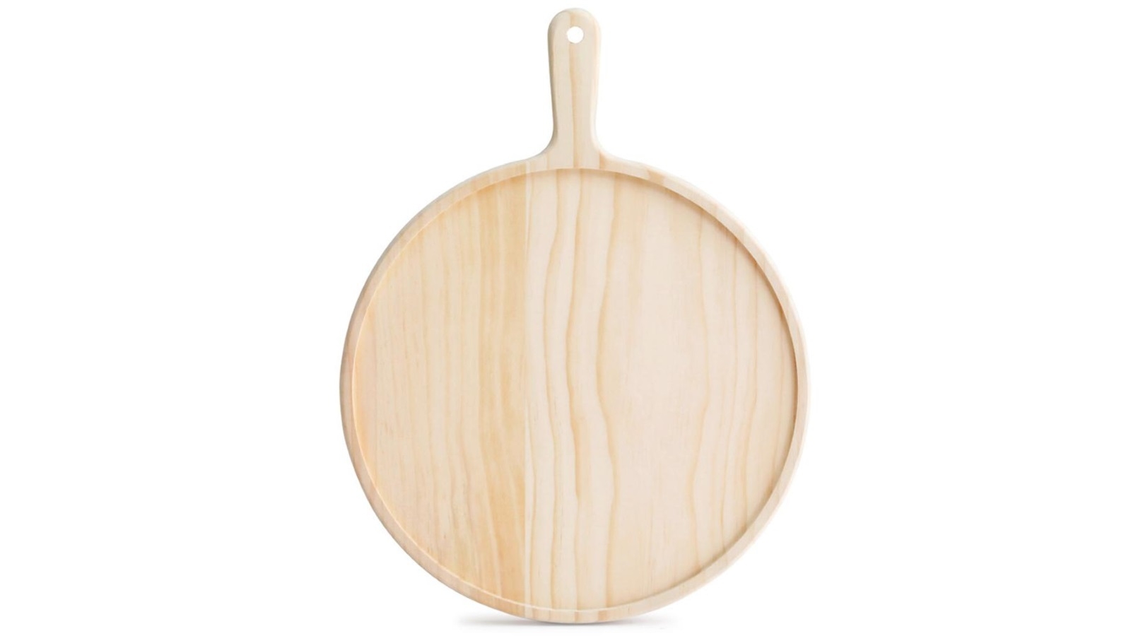 SOGA 8-inch Round Premium Wooden Pine Food Serving Tray | Harvey Norman