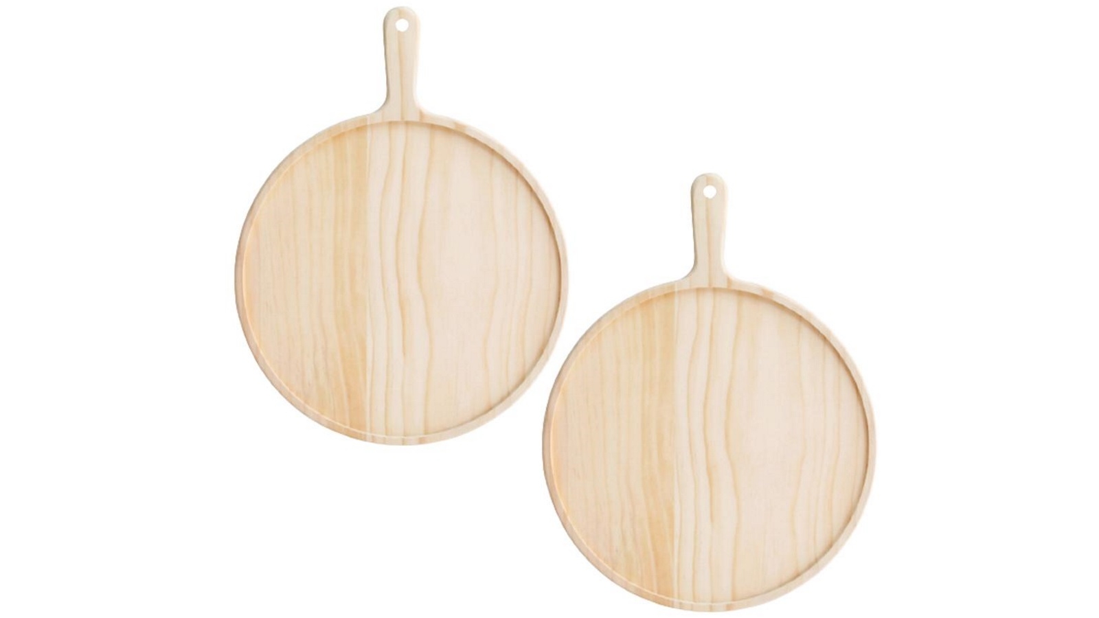 Soga 2x6-inch Round Premium Wooden Pine Food Serving Tray | Harvey Norman