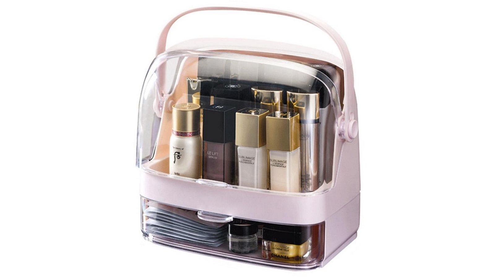 Soga 2 Tier Countertop Makeup Cosmetic Storage Organiser with Handle ...