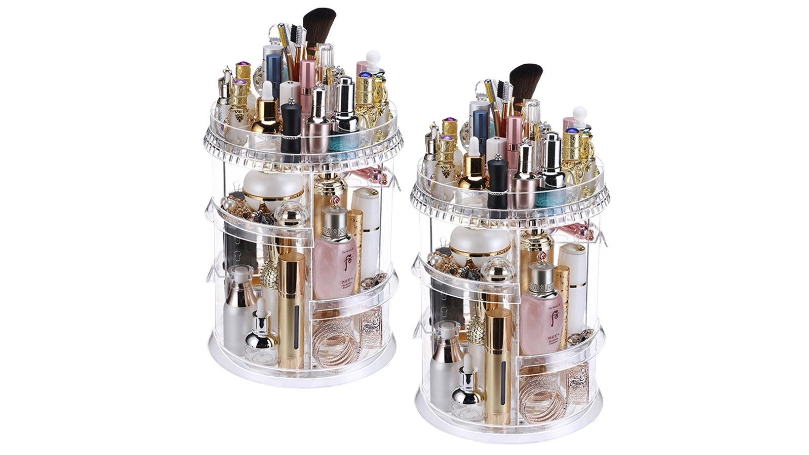 Soga 2x 360 Degree Rotating Makeup Organiser Display Stand | Harvey Norman