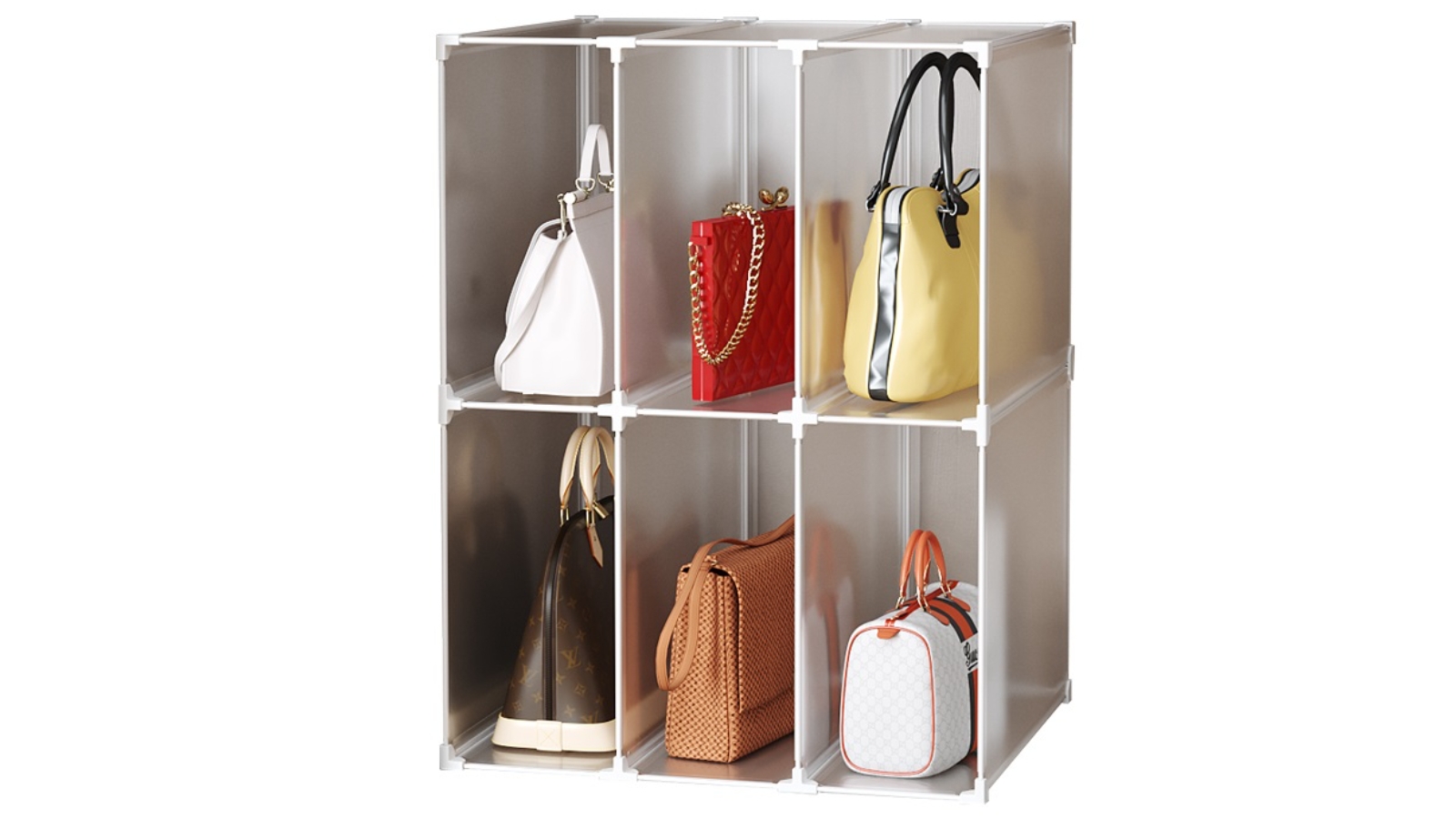 SOGA Multifunctional Plastic Bag Box Portable Cubby DIY Storage - 3 ...