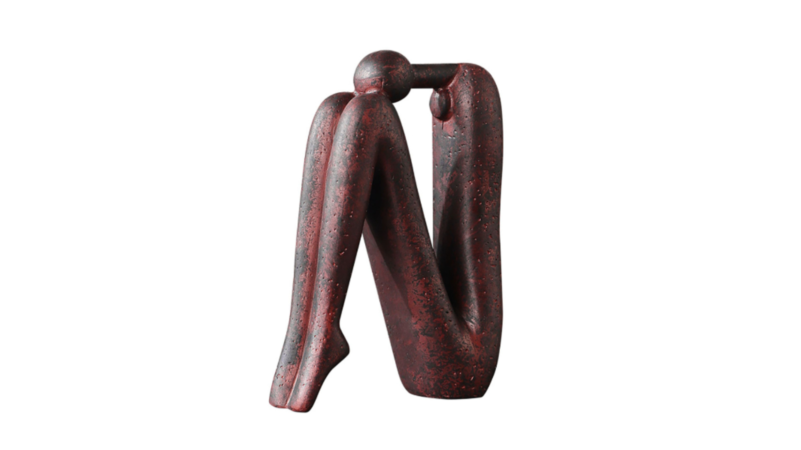 Soga Round Head Ornament Modern Stickman Resin Statue - 13 x 20cm ...