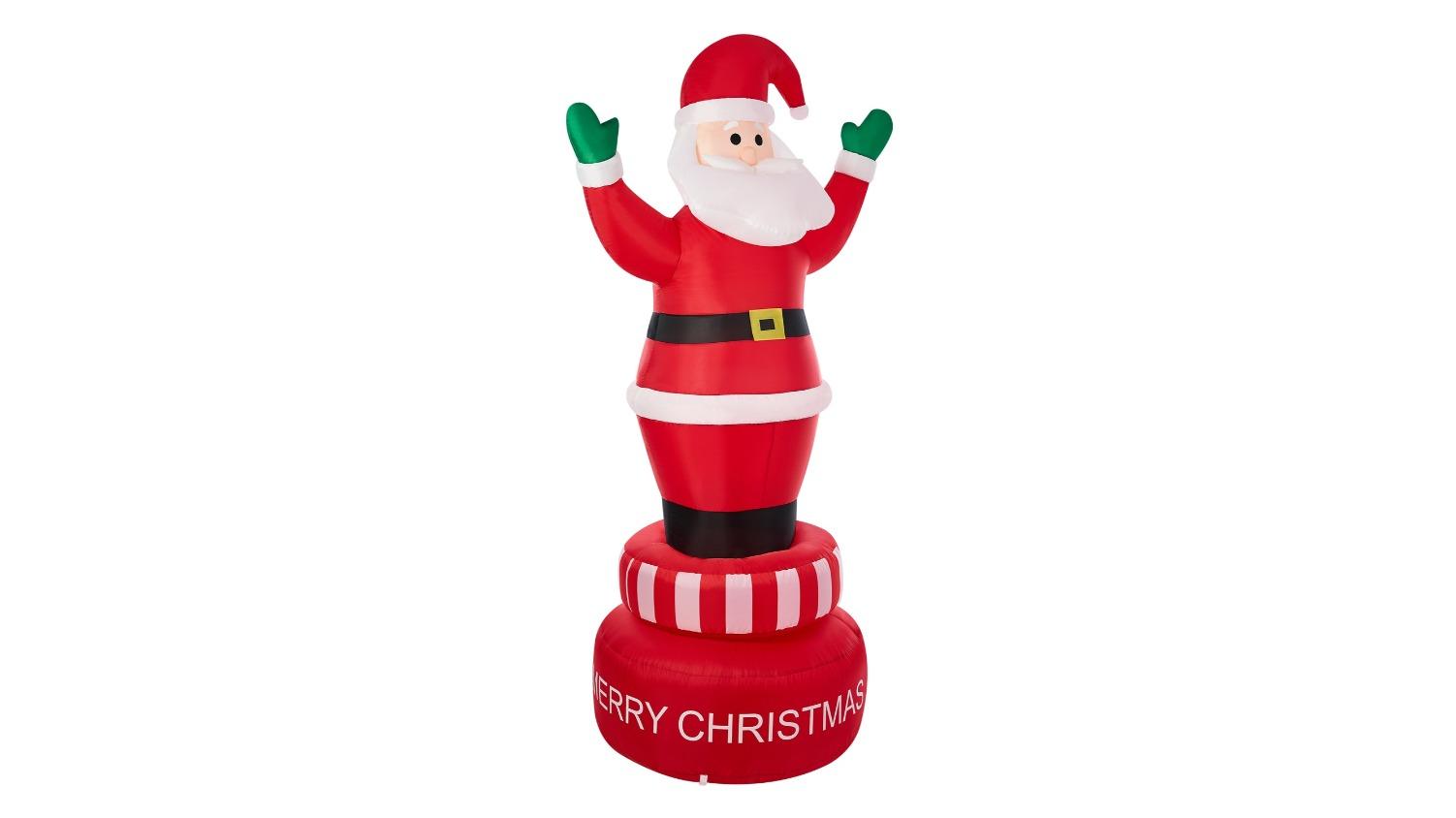 Tinseltown 2.4metre LED Inflatable Spinning Santa Claus Christmas Light ...