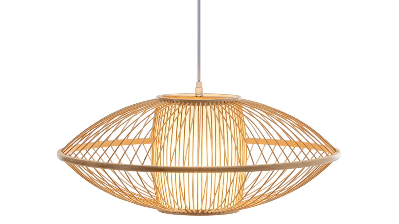 Krear Bamboo Pendant Lamp - 50 x 20cm | Harvey Norman