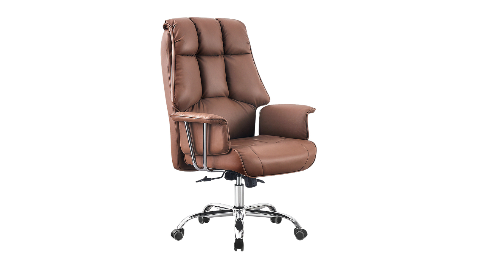 Aaron Furb Brown Adjustable Reclining Office Chair - 76 x 69 x 119cm ...