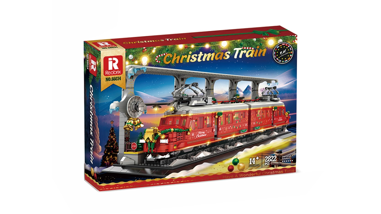 Reobrix Christmas Train Building Set | Harvey Norman