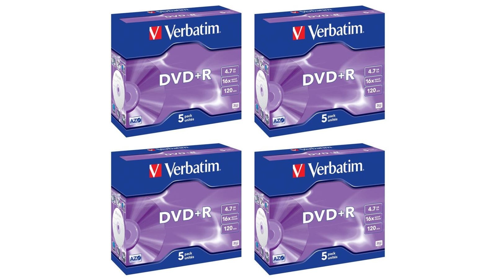 Verbatim 4x 5-Pack DVD+R 4.7GB 120 Minutes Blank Disc | Harvey Norman