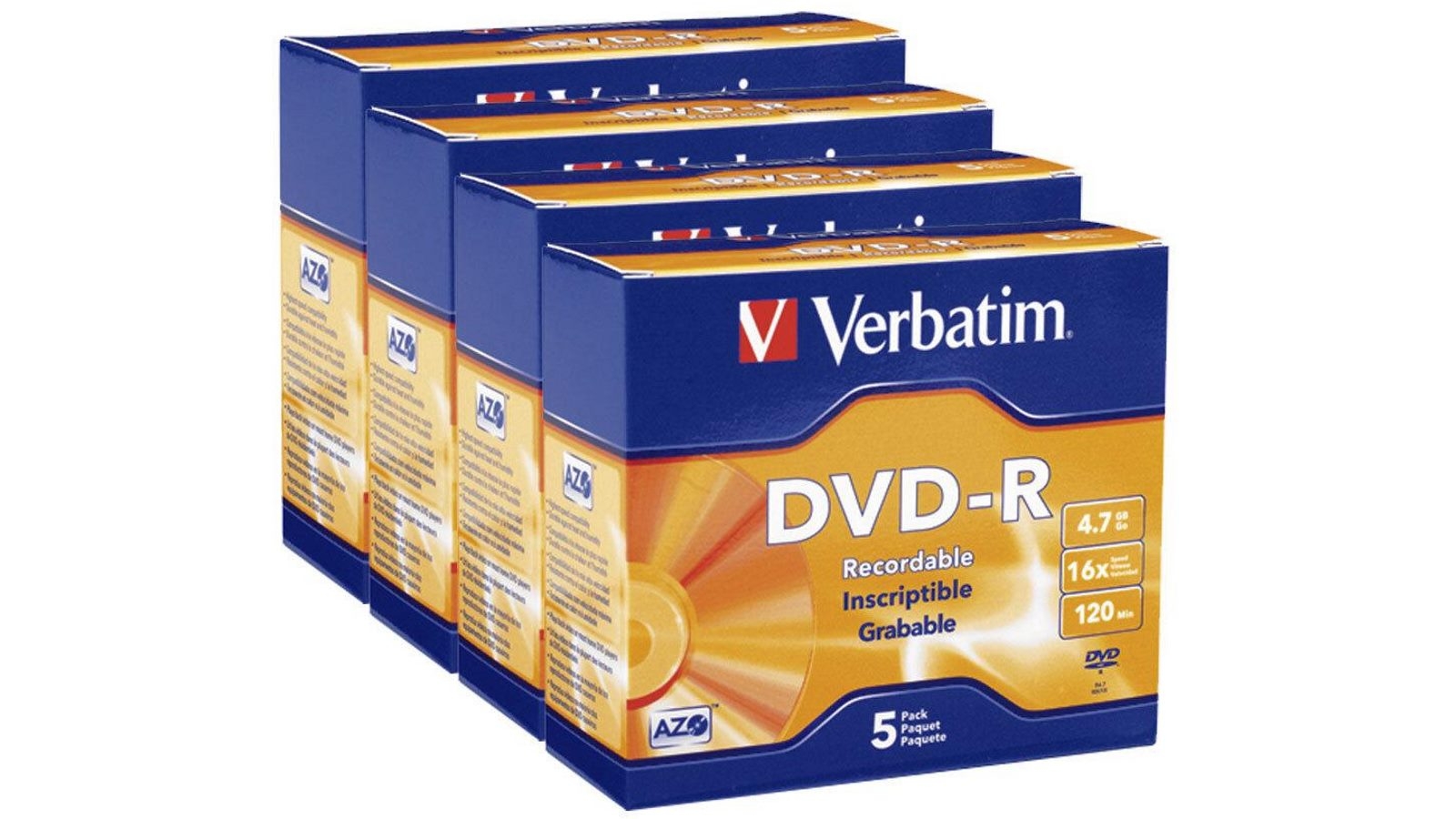 Verbatim 20-Piece 4.7GB DVD-R 16x Blank Disc | Harvey Norman
