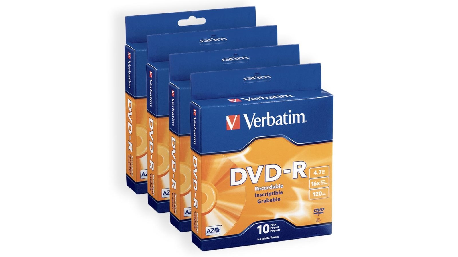 Verbatim 40-Piece 4.7GB DVD-R 16x Blank Disc | Harvey Norman