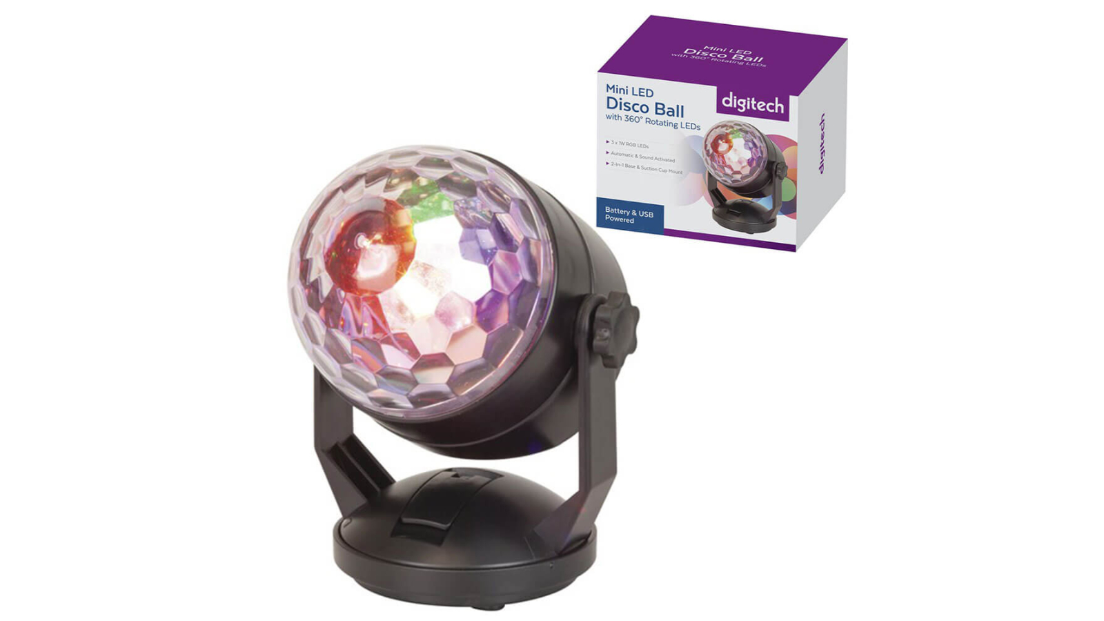 Digitech Mini LED Disco RGB Light Ball | Harvey Norman