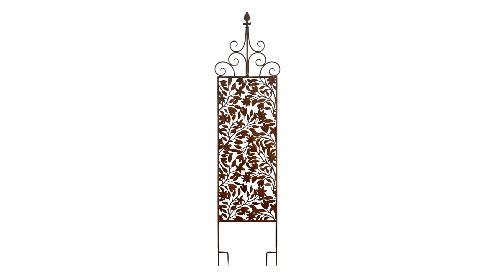 Willow and Silk Rust Screen/Wall Art with Fleur-De-Lis and Removable ...