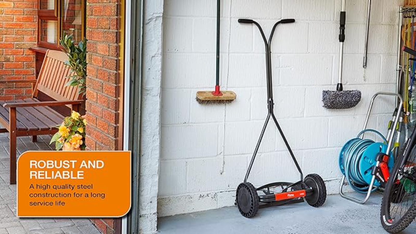 Gardena Flymo H400 Hand Push Lawn Mower | Harvey Norman