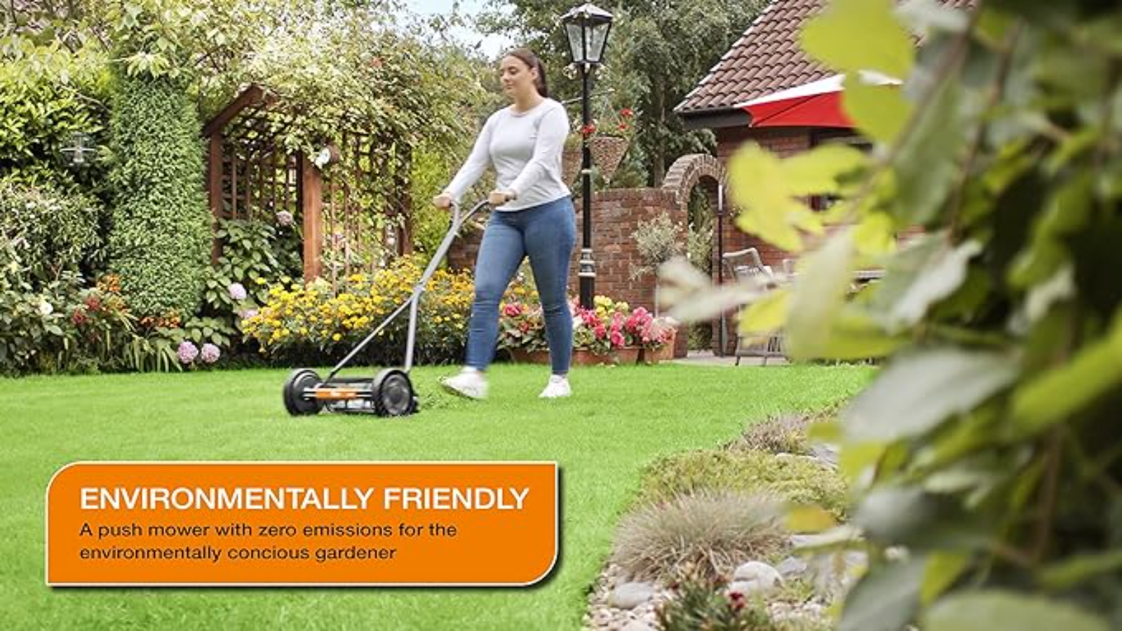 Gardena Flymo H400 Hand Push Lawn Mower | Harvey Norman