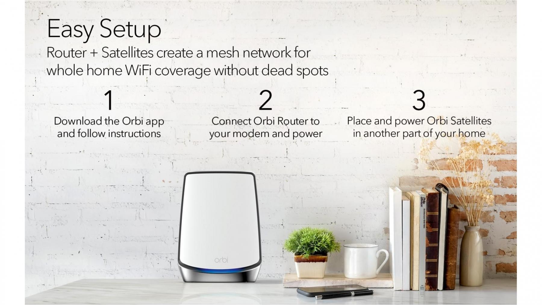 Netgear Orbi 3-Pack AX6000 Whole Home Mesh WiFi6 System | Harvey Norman