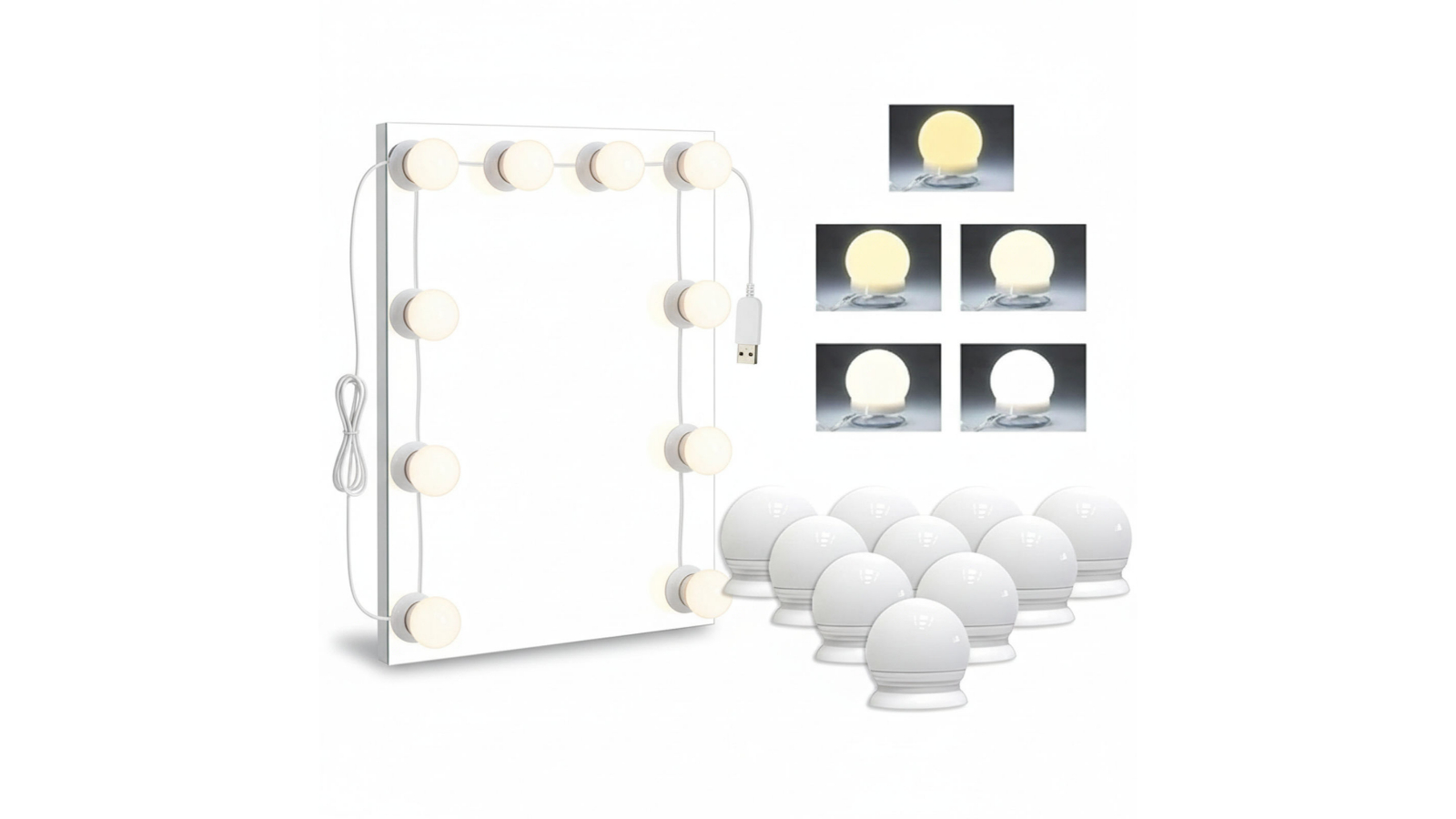 Vikus 5 Light Mode and 10 Dimmable LED Bulb Vanity Mirror | Harvey Norman