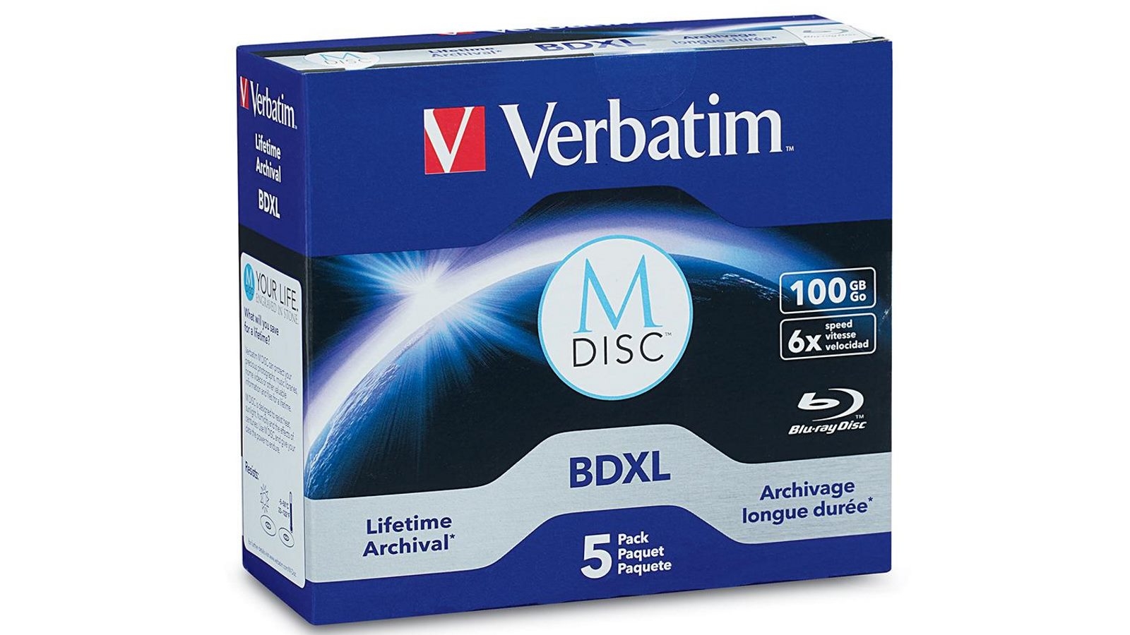 Verbatim 5-Pack M-Disc 100GB Blank Discs | Harvey Norman