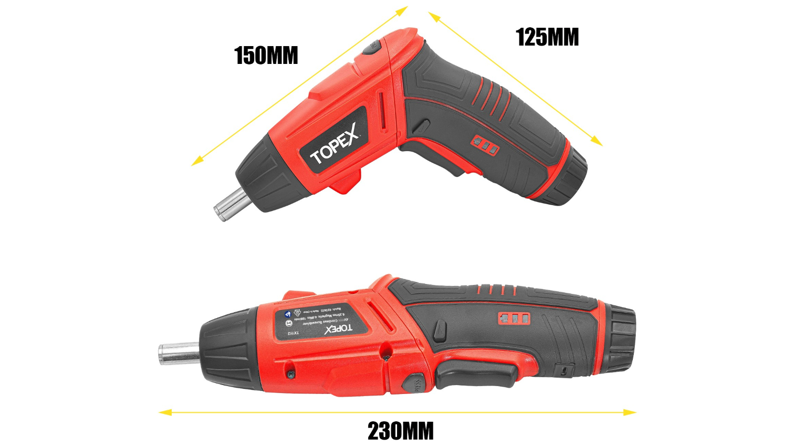 TOPEX 82 Piece Electric Screwdriver Set 4v Max Cordless Screwdriver Set CRV Screw Bits Harvey Norman