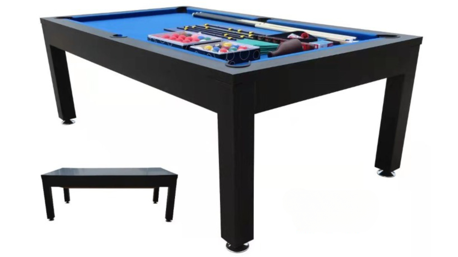 Ksports Pub Size Pool Table 7FT Snooker Billiard Table with Dining ...