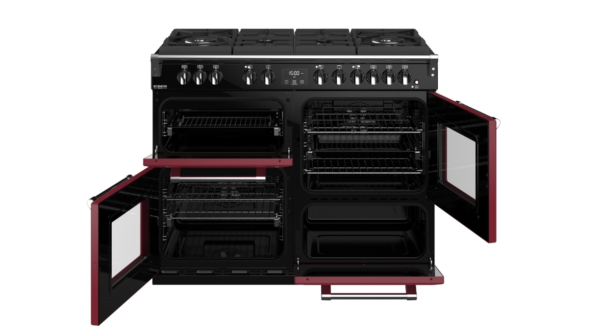 Belling Richmond Colour Boutique Deluxe 110cm Gas Through Glass Range ...