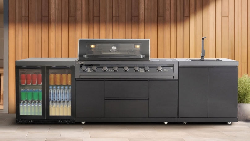 Gasmate Galaxy Gen 2 6-Burner Natural Gas Outdoor Kitchen Bundle ...