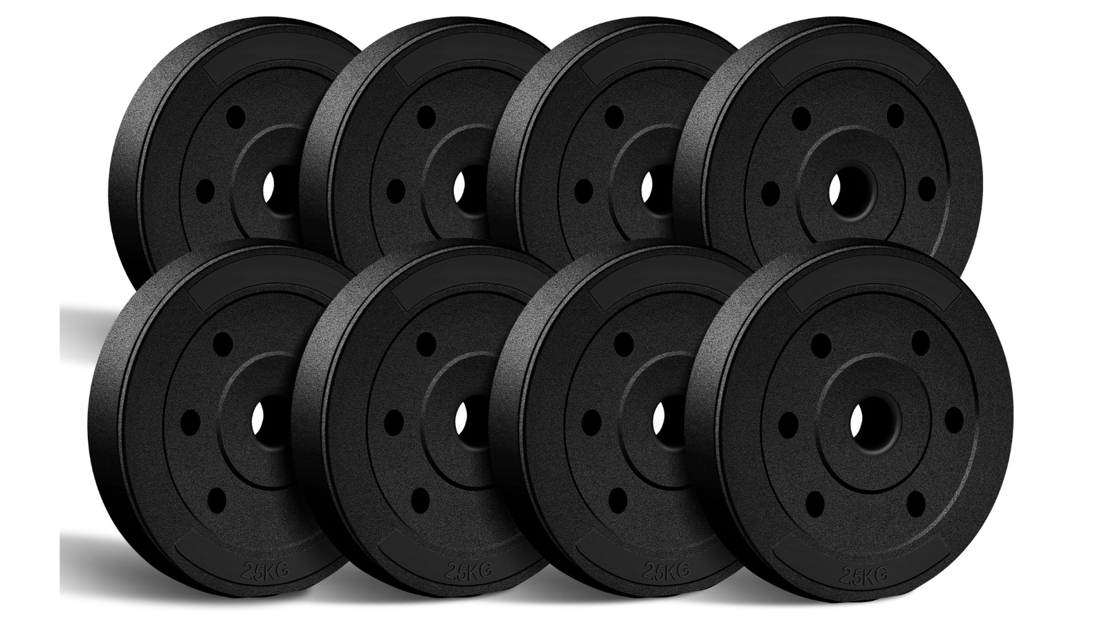 BLACK LORD 20kg Weight Plate Set - 8 x 2.5kg Plates | Harvey Norman