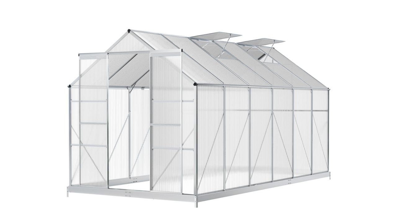 ALFORDSON Aluminium Greenhouse - 380 x 240 x 210cm | Harvey Norman