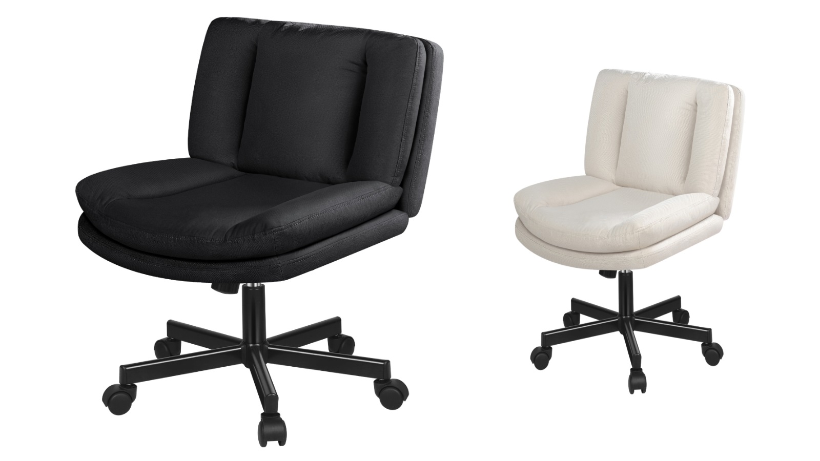 Alfordson Fabric Armless Office Chair with Wheel | Harvey Norman