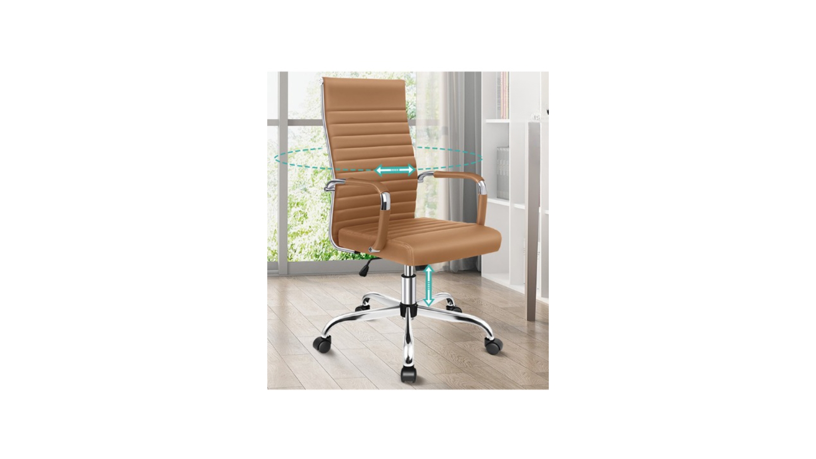 ALFORDSON Office Chair Esmae - Brown | Harvey Norman