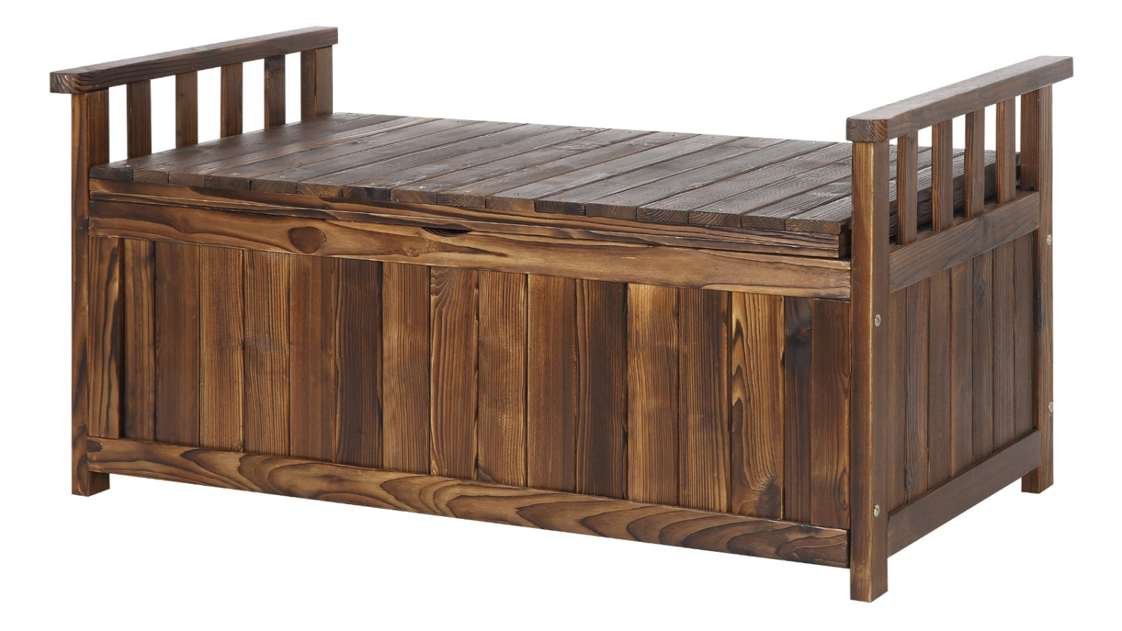 ALFORDSON Outdoor Charcoal Storage Box Wooden Garden Bench Chest - X ...