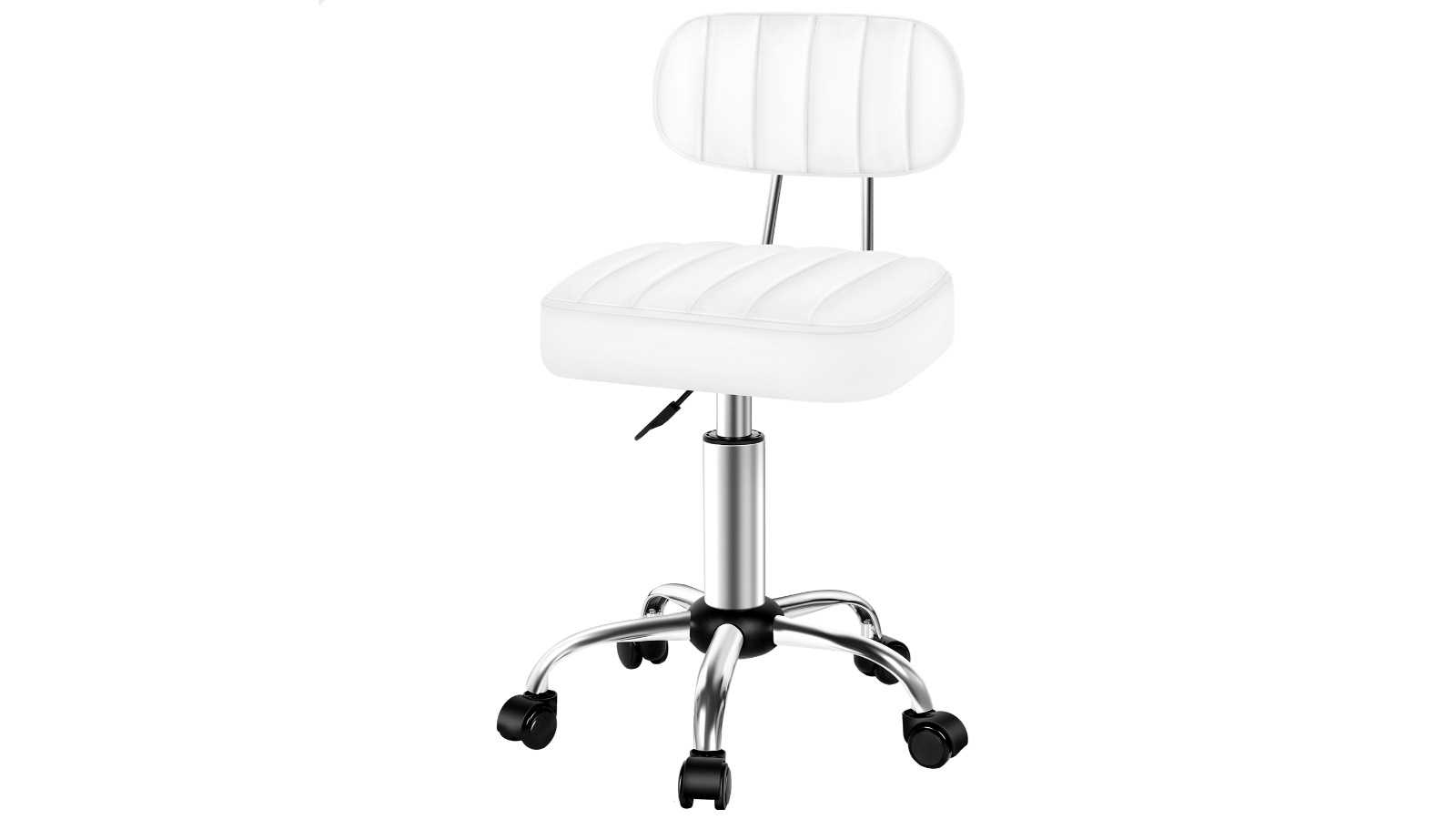 ALFORDSON Salon Backrest Stool - White | Harvey Norman