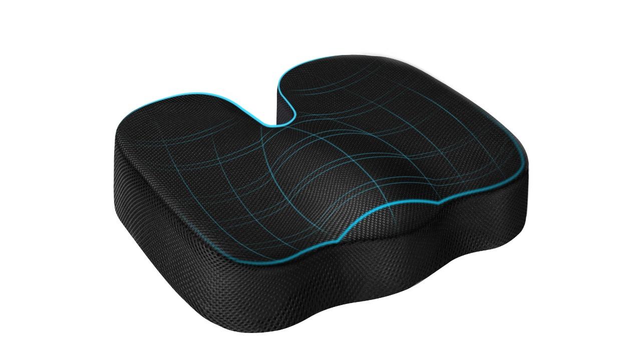 Starry Eucalypt Seat Mesh Cushion - Black | Harvey Norman