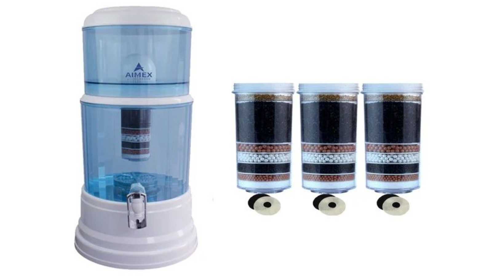 Aimex Water 3 Piece 8-Stage Filter Bench Top Water Dispenser - 20L ...