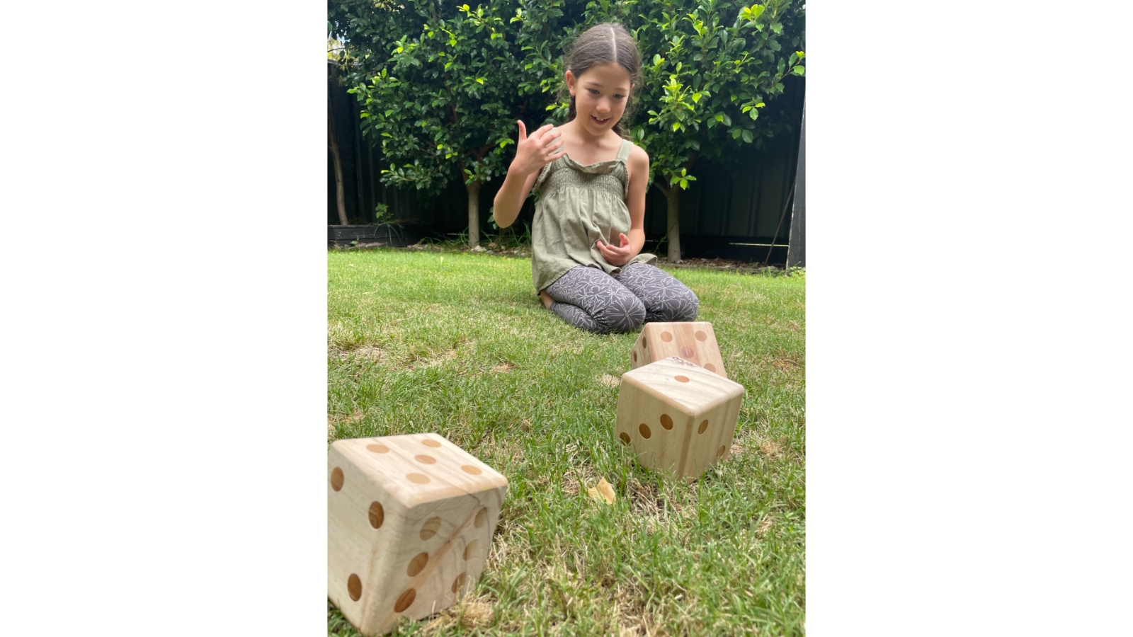 Jenjo Giant Yahtzee Wooden Dice Game Set with Scorecards | Harvey Norman