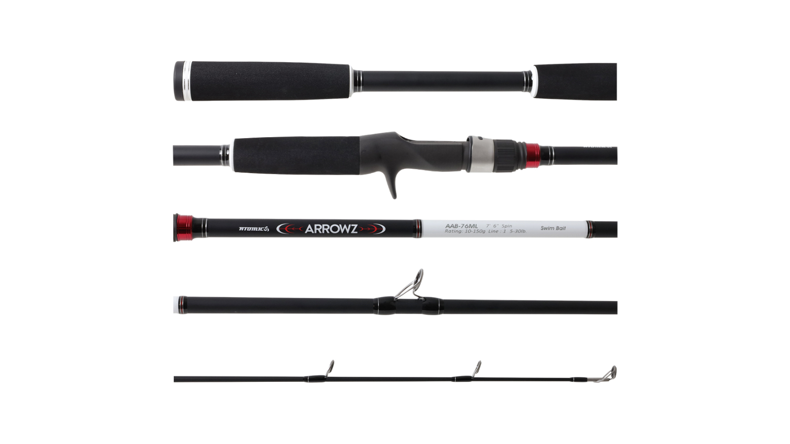 Arrowz Atomic Carbon 7ft/6inch Swin Bait Casting Fishing Rod - 17-30lbs ...