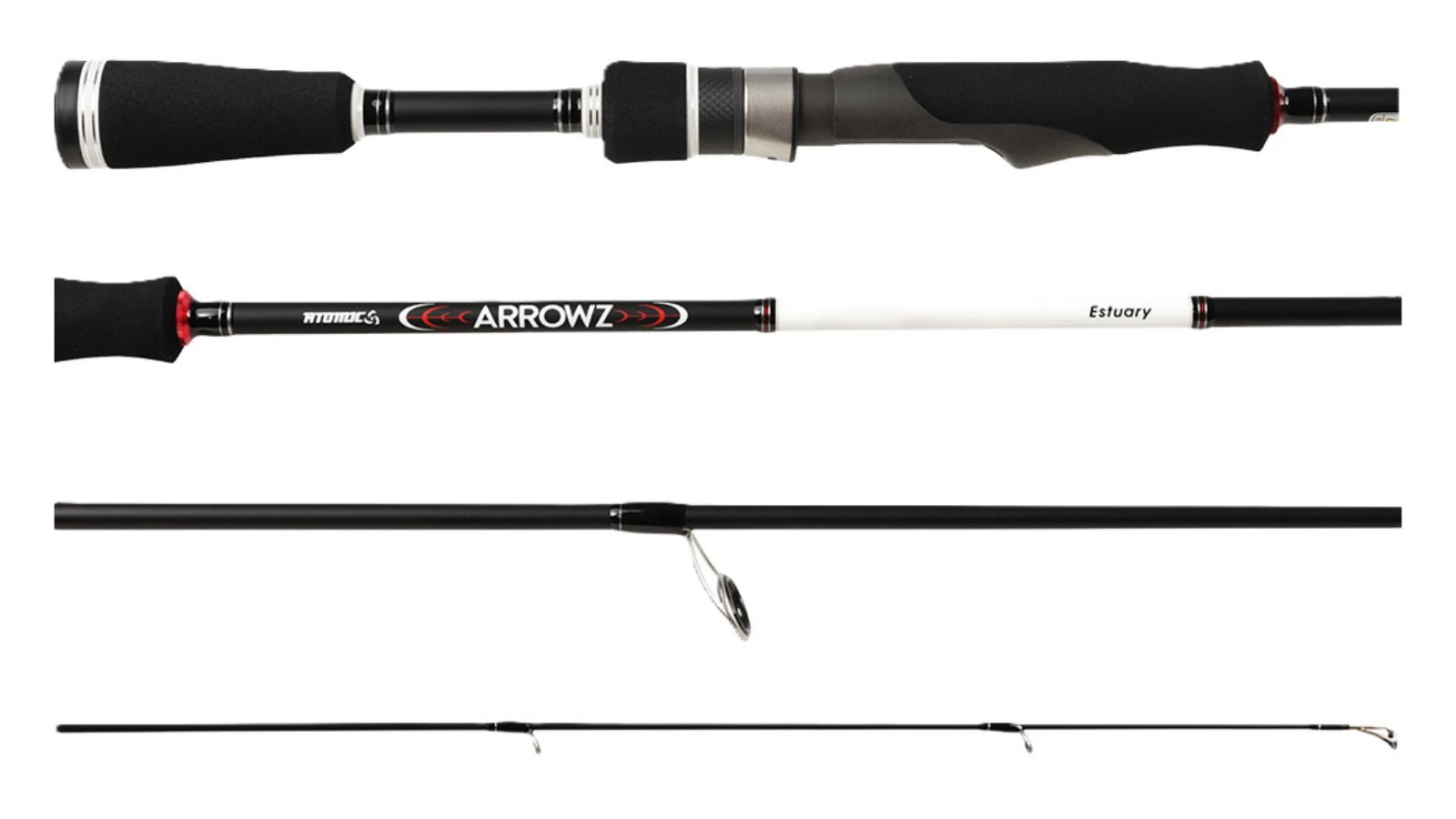 Arrowz 2 Piece Atomic Carbon 7ft/6inch Bream Flats Surface Spin Fishing ...
